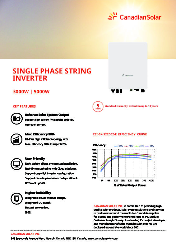 SINGLE PHASE STRING INVERTER 3000W | 5000W – QTSOLAR